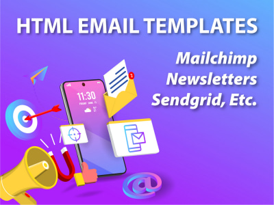 Design responsive HTML email templates, Mailchimp, Newsletters ...