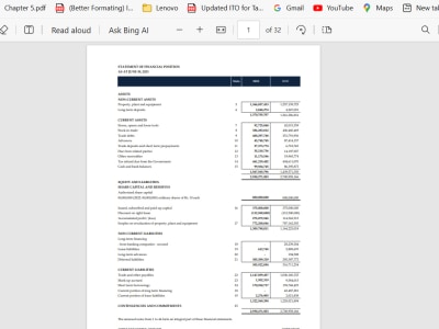 Complete Financial Statement from Scratch | Upwork