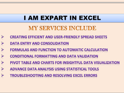 Efficient and user-friendly spreadsheets, Data entry, Pivot table. | Upwork