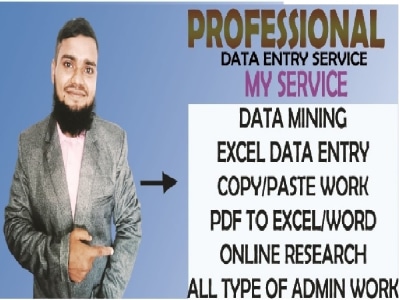 Data Entry, web, typing, pdf to convert virtual assistant | Upwork