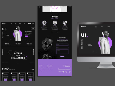 Responsive website UI/UX design, web UI or landing page UI design PSD ...