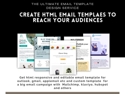 Responsive Html email template for Outlook, Gmail, MailChimp and others | Upwork