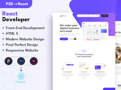 React JS | React Developer | Designs converted, Front End Developer ...