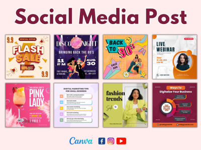 Editable Canva templates for your social media posts using Canva or ...