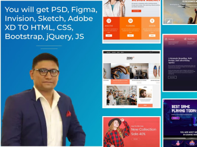 Expert in PSD/PDF/XD/Figma/Sketch TO html5, bootstrap 3/4/5, CSS,JS, Jquery | Upwork