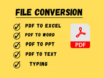 PDF to Word/Excel conversion Or Scanned Images to MS Word typing | Upwork