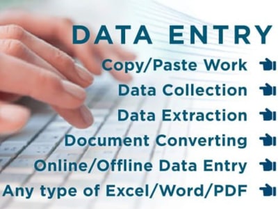A perfect work in DATA ENTRY | Upwork