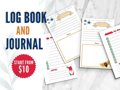 Design professional log book and journal books | Upwork