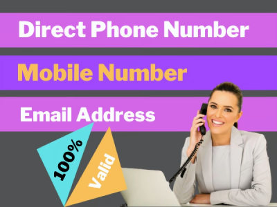 Expected Verified contact direct phone number, email list | Upwork