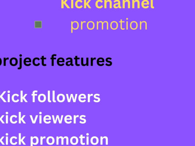 Organic kick promotion to get active viewers and followers in your ...
