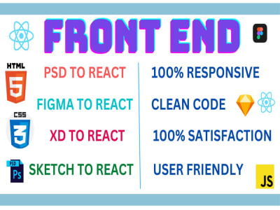 Figma/PSD/Sketch/Adobe XD designs to responsive Frontend Development ...