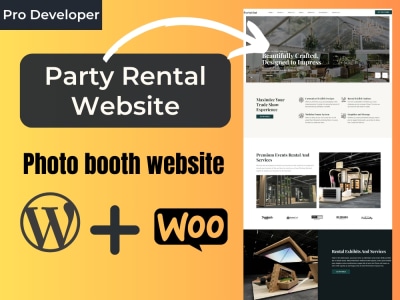 Party rental website, event rental and photo booth event ticket website ...