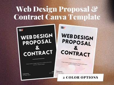 Web design proposal and contract canva template | Upwork