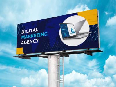 Creative billboard design, signage design, Neon sign, roll up banner ...