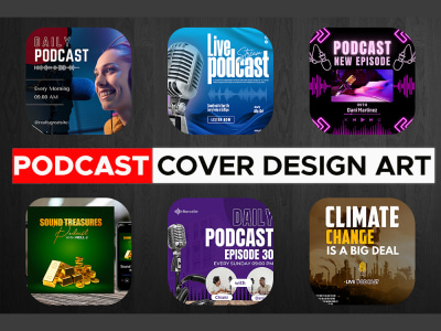 Podcast post cover design with precision | Upwork