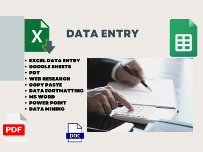 Excel Data Entry |Data Scraper |Data Scraper | copy paste | PDF | | Upwork