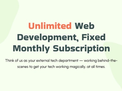 Unlimited web development for a fixed monthly fee | Upwork