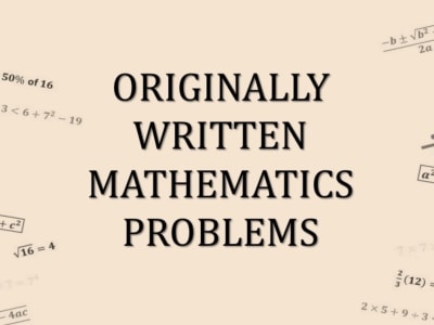 Unique variations of existing math problems with complete solutions ...
