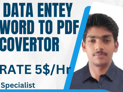 Data entry. Word files to PDF coversion | Upwork