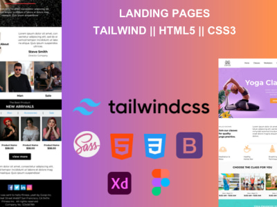 Landing Page Design in HTML, CSS, Tailwind | Upwork