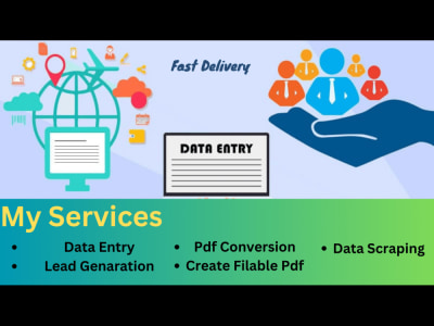 Data entry, lead generation, PDF conversion, create fillable pdf type work | Upwork