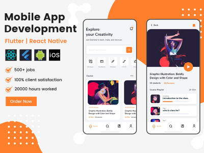 Flutter Mobile App | iOS | Android App | Flutter Dart | Flutter Firebase | Upwork