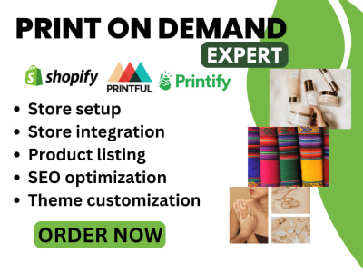 Shopify print on demand store, printify, printiful, dropshipping, VA ...
