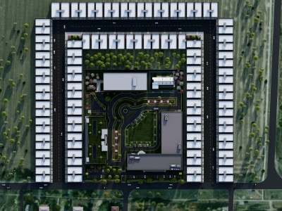 A rendered 2D 3D master plan, site plan, and walk-through animation ...