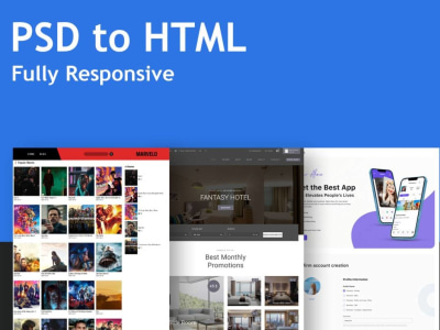Convert PSD to HTML responsive figma to HTML, CSS javascript | Upwork