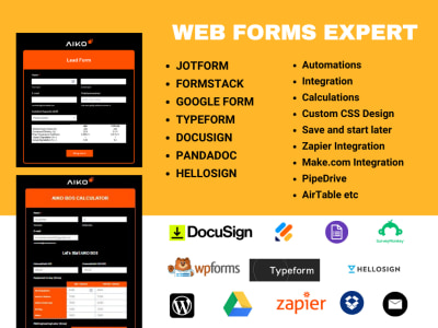 Professional and responsive JotForm, TypeForm, PandaDoc, FormStack Forms | Upwork