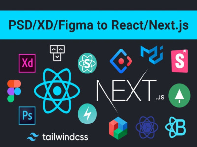 Figma, Adobe Xd, PSD design converted into React JS or Next js | Upwork