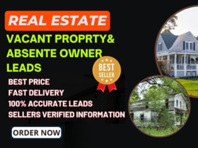 Vacant, absentee owners,pre-foreclosure or distressed properties leads | Upwork