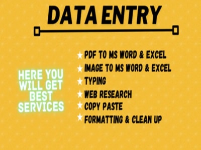 Copy and Paste data entry, Manual Typing, PDF and image text into MS ...