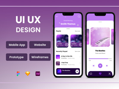 Mobile app and website UI UX designer, prototype and wireframe | Upwork