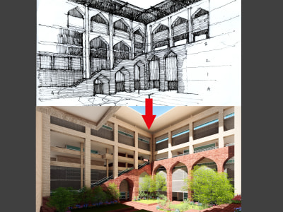 Your 2d sketch converted into an Autodesk Revit 3d Model. | Upwork