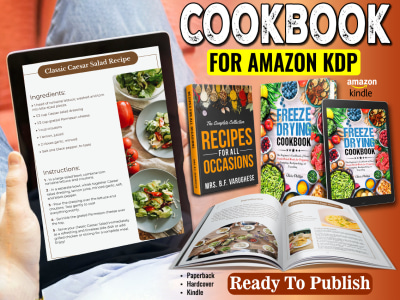 Prepare to Publish Cookbooks with Covers and Interiors for Kdp | Upwork