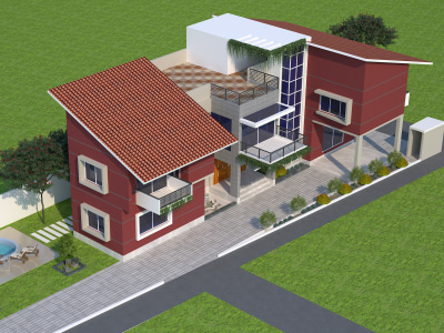 A high-quality quality realistic exterior render for your house | Upwork