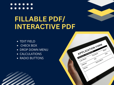 An interactive fillable PDF form from any document, Word to PDF/edit ...