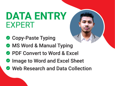 Data Entry Specialist, PDF to Excel/Word, Typing, Copy Paste, Web Research | Upwork
