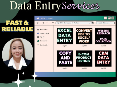 A professional data entry, web scraping, typing, copy & paste, web research | Upwork