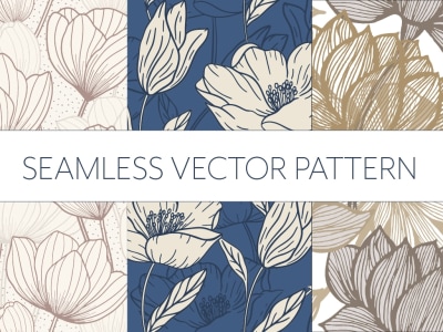 Vector seamless floral pattern. | Upwork