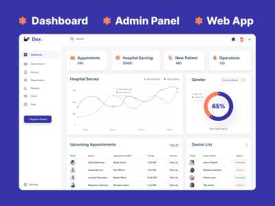 Dashboard UI, Admin panel, CRM, Saas, Web App, Dashboard Design in Figma | Upwork