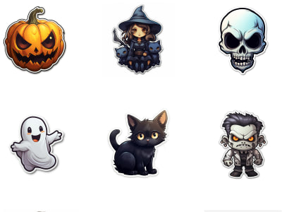 100 Halloween Sticker images | Upwork