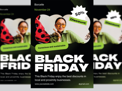 Do black friday sales, Christmas, cyber or winter sale flyer | Upwork