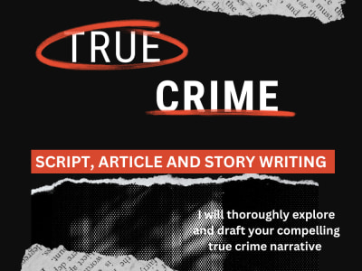 A captivating True Crime Script Writer who brings real stories to life ...