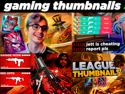An eye-catching gaming thumbnail. | Upwork
