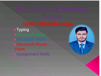 A fantastic Typing work, Data Entry Operator, Assignments work. | Upwork