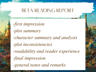 A professional beta reading report of your book/novel | Upwork