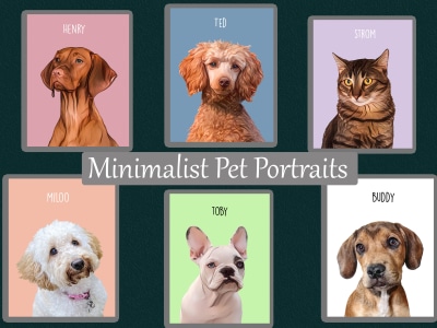 A modern style pet portrait | Upwork