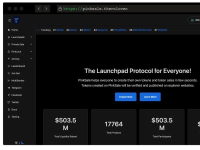 A custom Pinksale Clone | Upwork